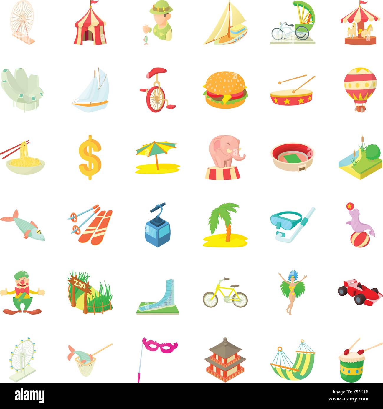 Journey icons set, cartoon style Stock Vector Image & Art - Alamy