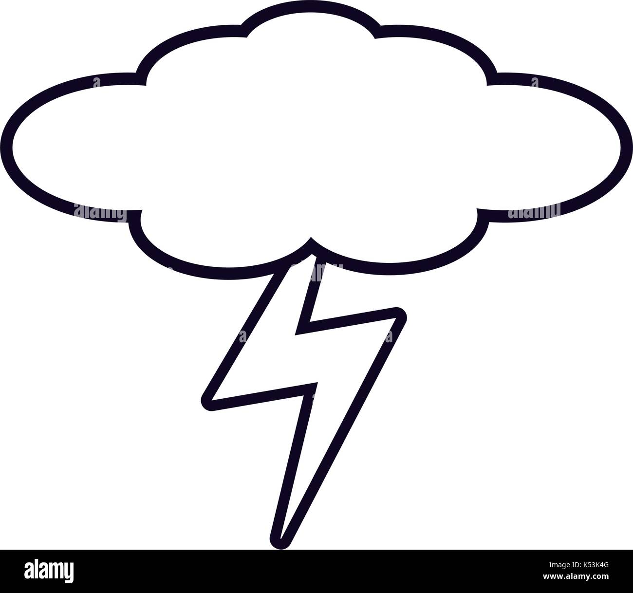 cloud with thunder icon Stock Vector Image & Art - Alamy