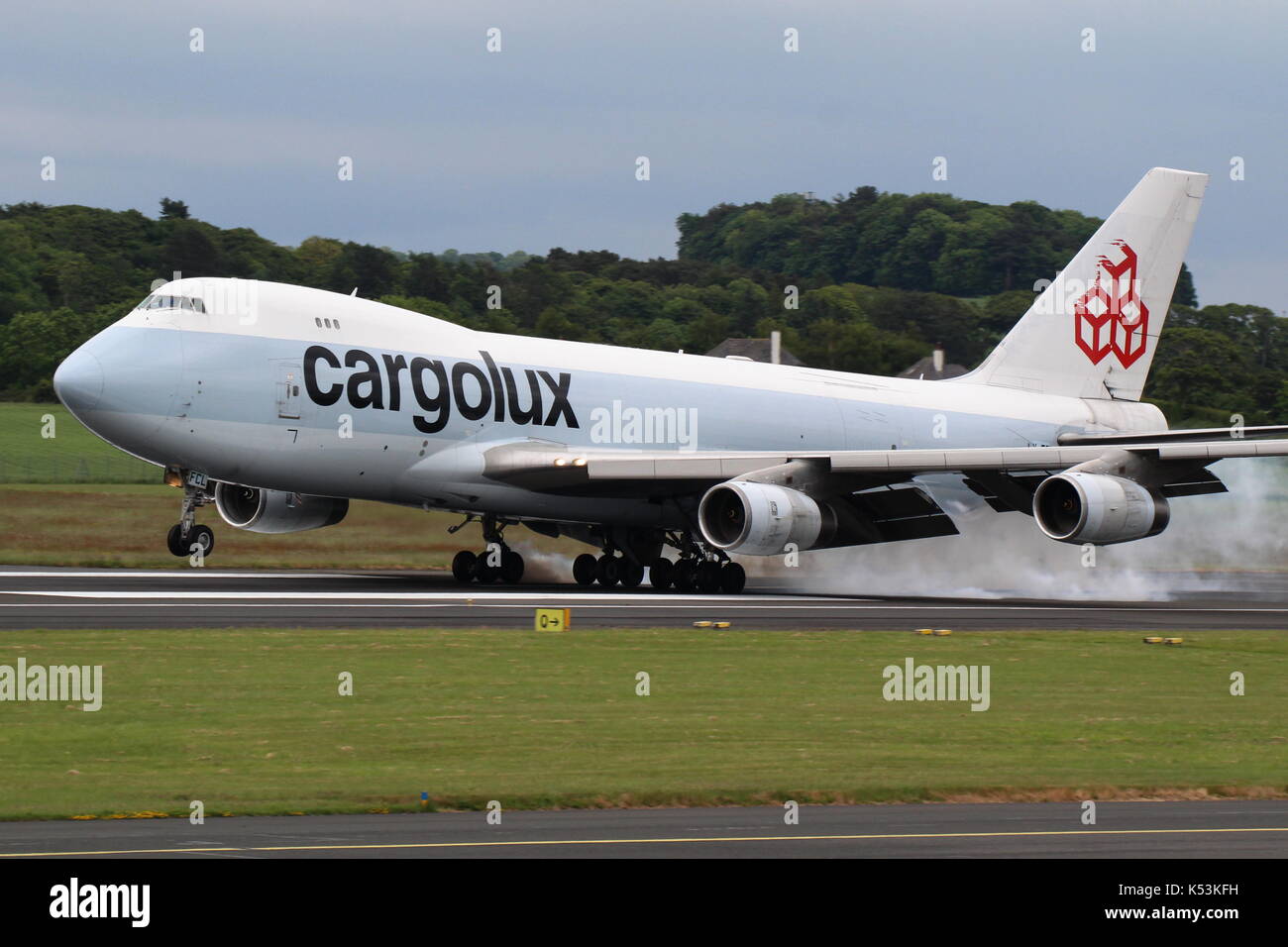 LX-FCL, a Boeing 747-467F (still retaining its Cathay Pacific colours ...