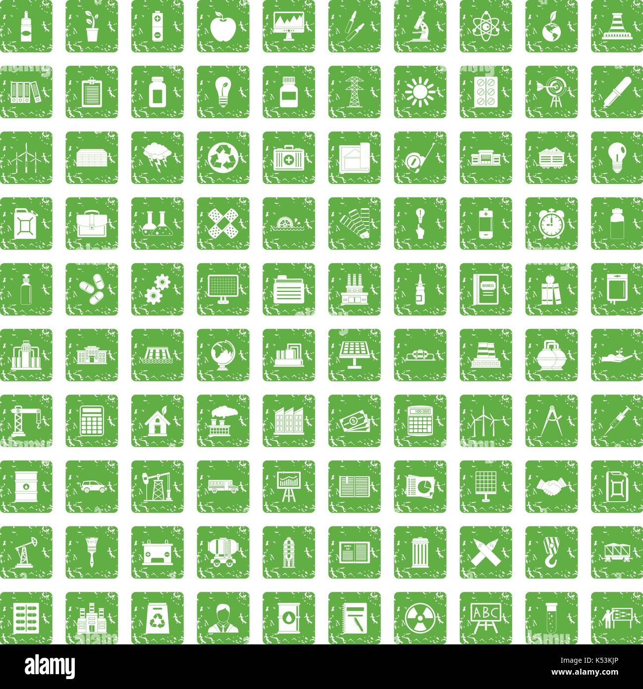 100 company icons set grunge green Stock Vector Image & Art - Alamy