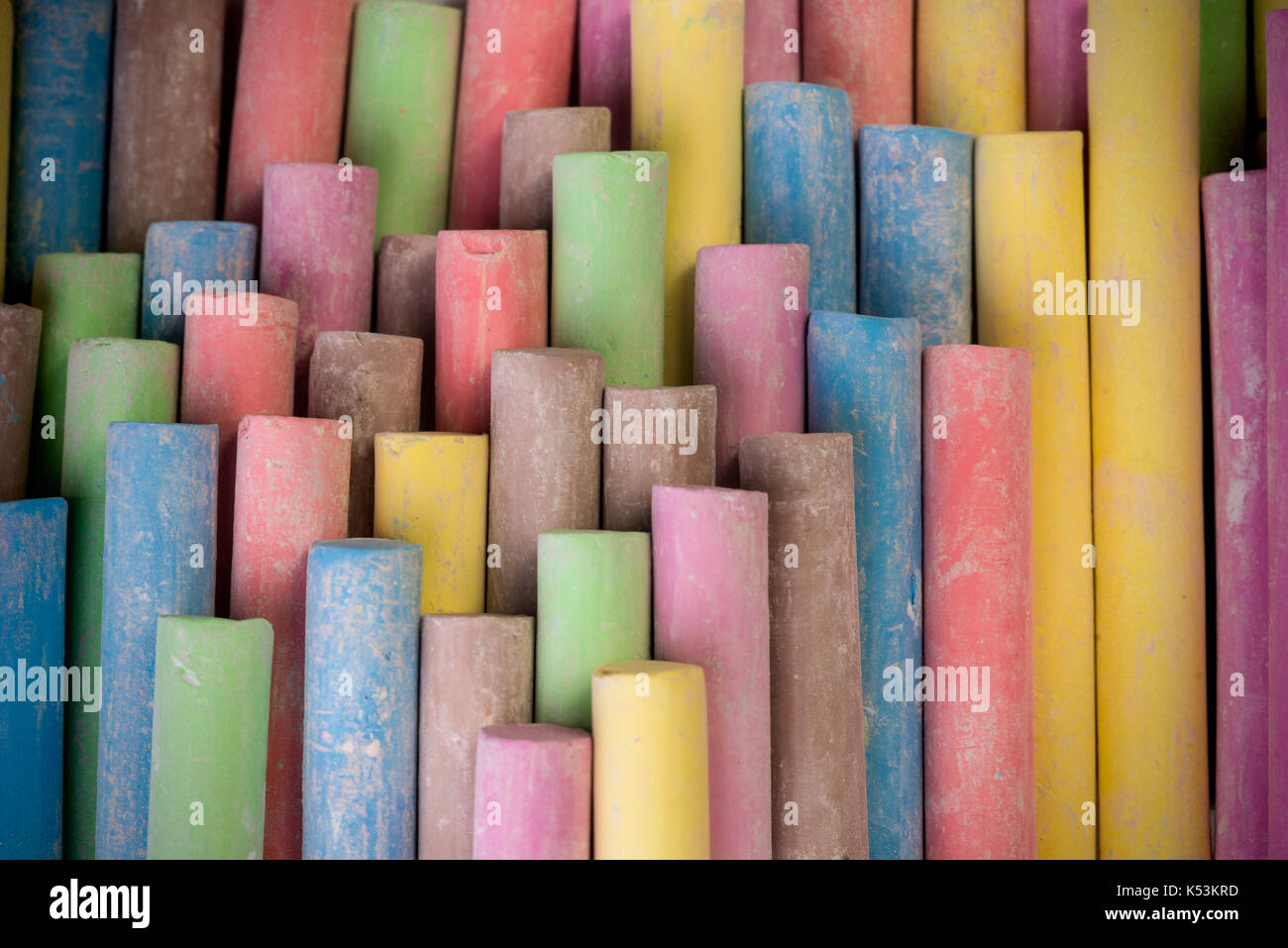 Set of dustless colored chalk background Stock Photo - Alamy