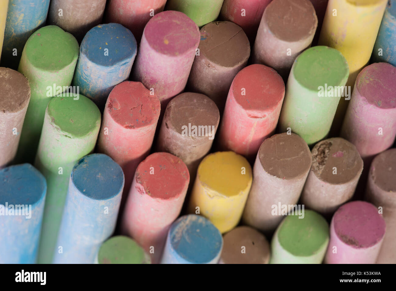 Set of dustless colored chalk background Stock Photo - Alamy