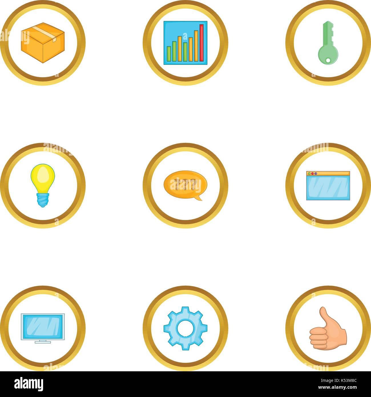 Computer setting icons set, cartoon style Stock Vector Image & Art - Alamy