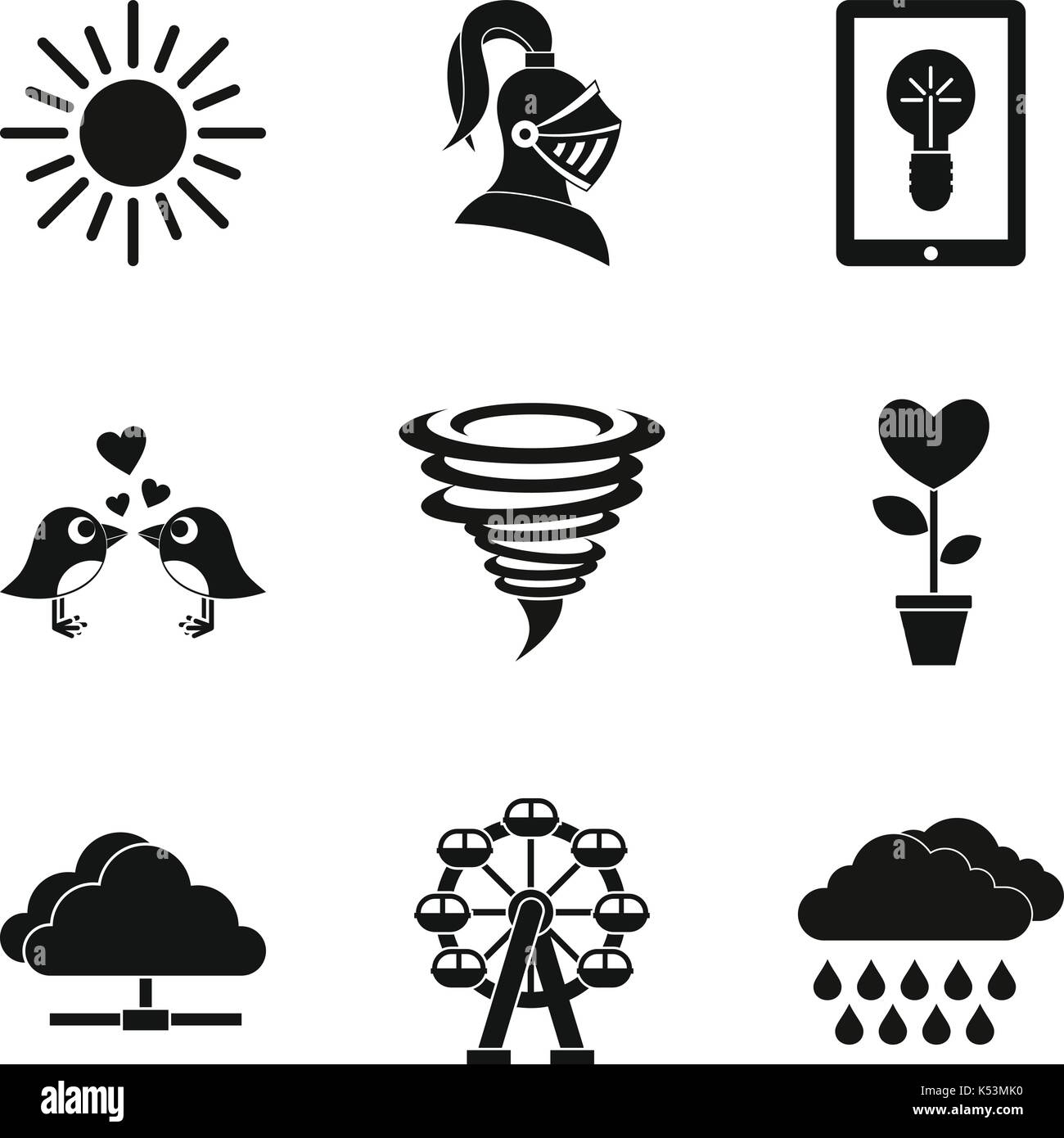 Romantic mood icons set, simple style Stock Vector Image & Art - Alamy
