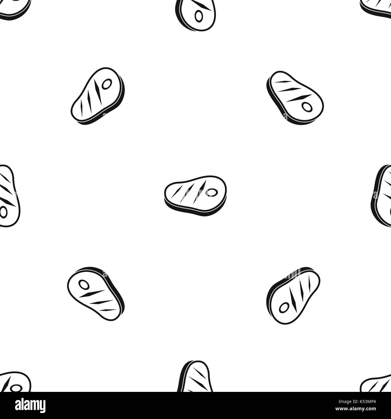 Meat steak pattern seamless black Stock Vector Image & Art - Alamy