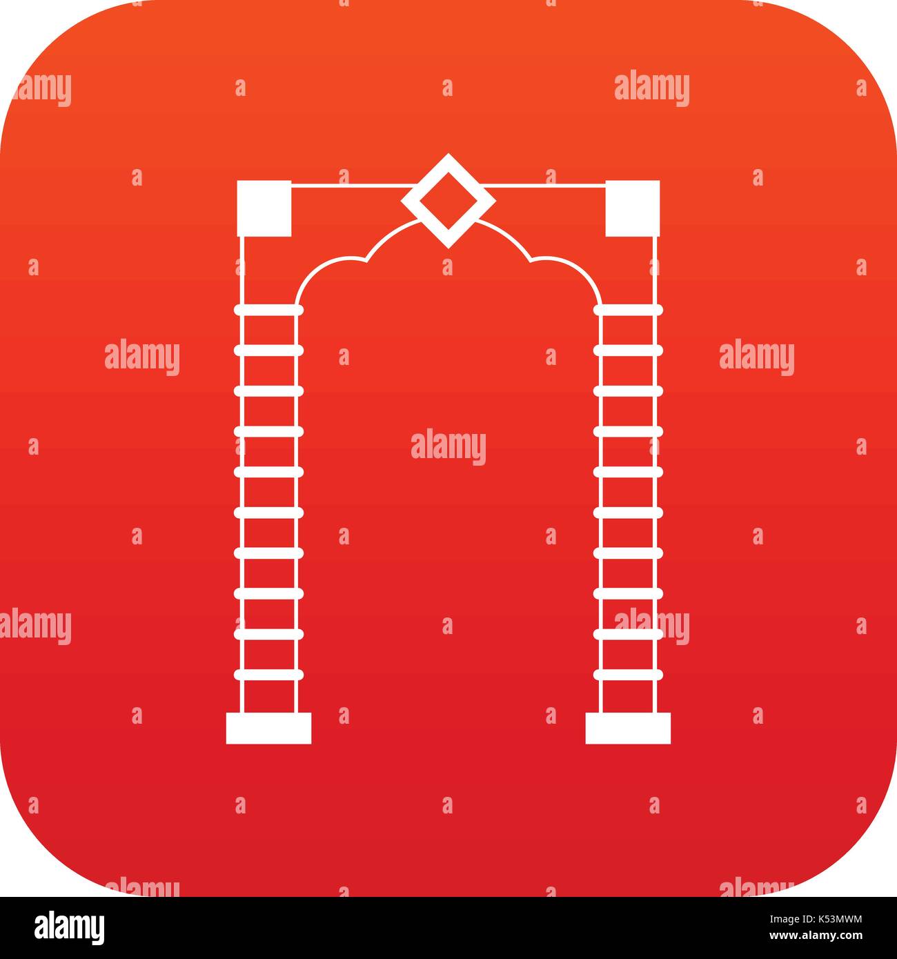 Arch icon digital red Stock Vector Image & Art - Alamy