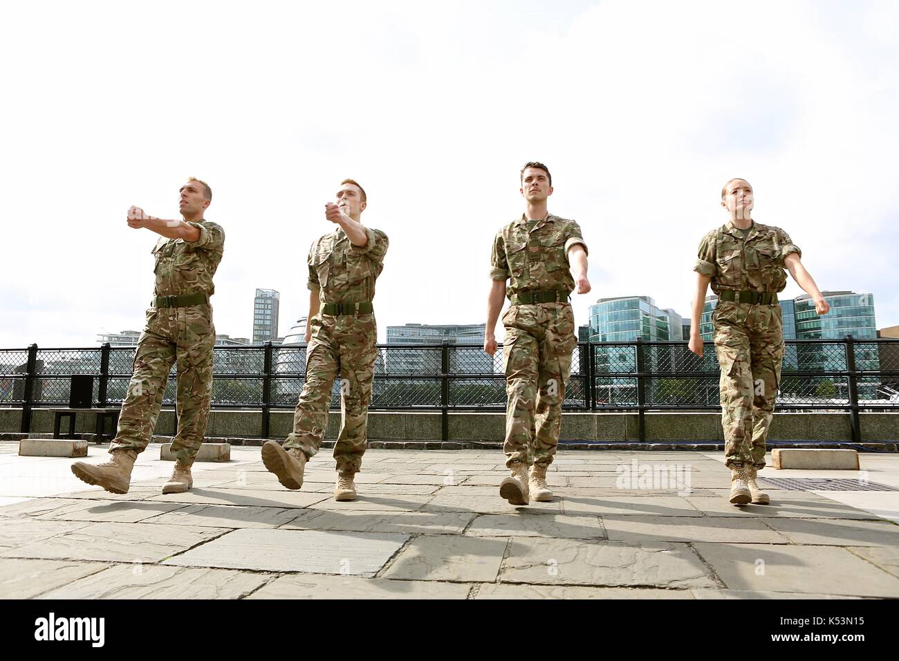 5 Soldiers by Rosie Kay The body is the frontline Stock Photo - Alamy
