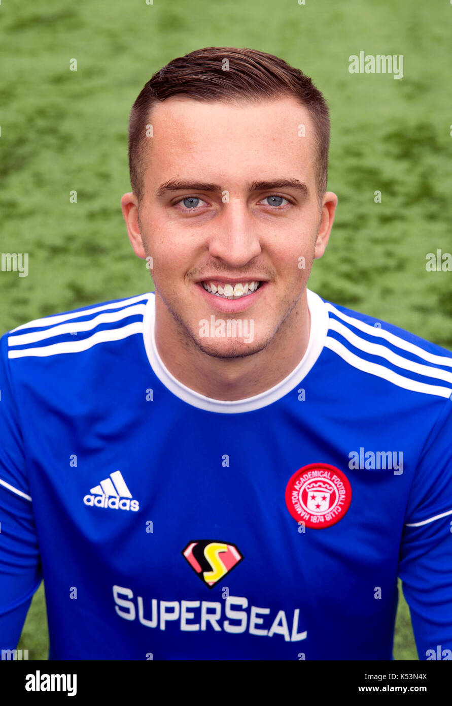 Hamilton Academical goalkeeper Ryan Fulton during a photocall at the ...