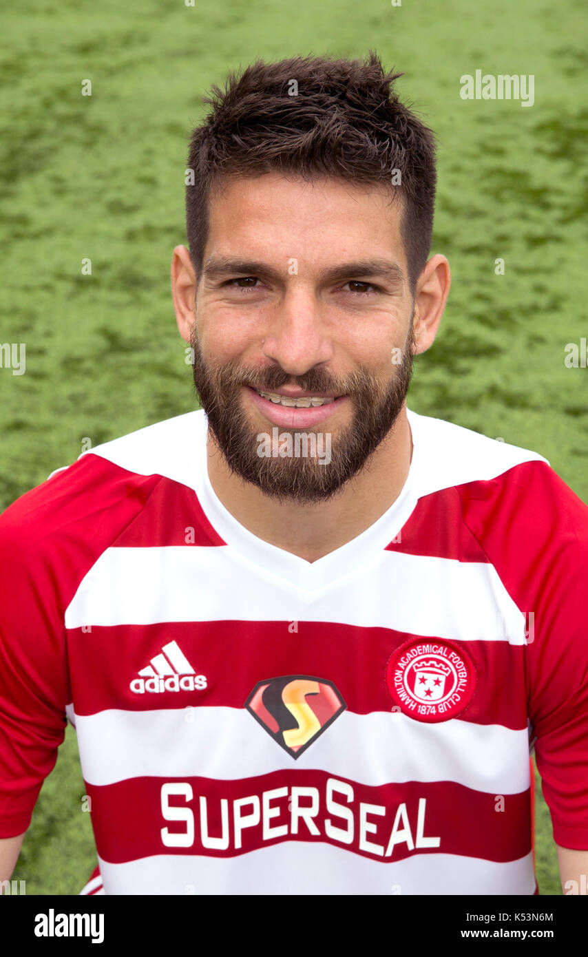 Hamilton Academical's Antonio Rojano during a photocall at the ...