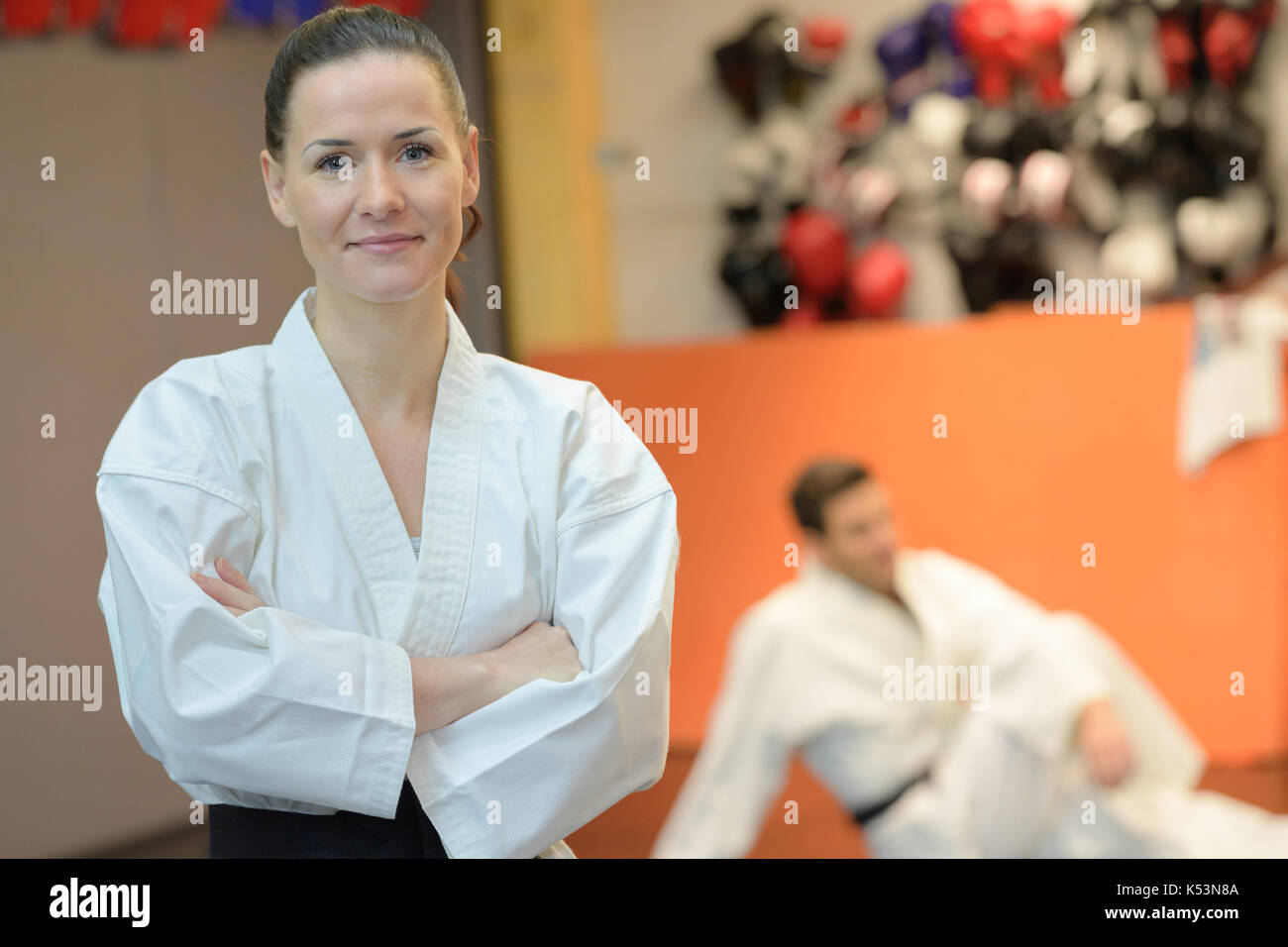female athlete practicing judo Stock Photo - Alamy