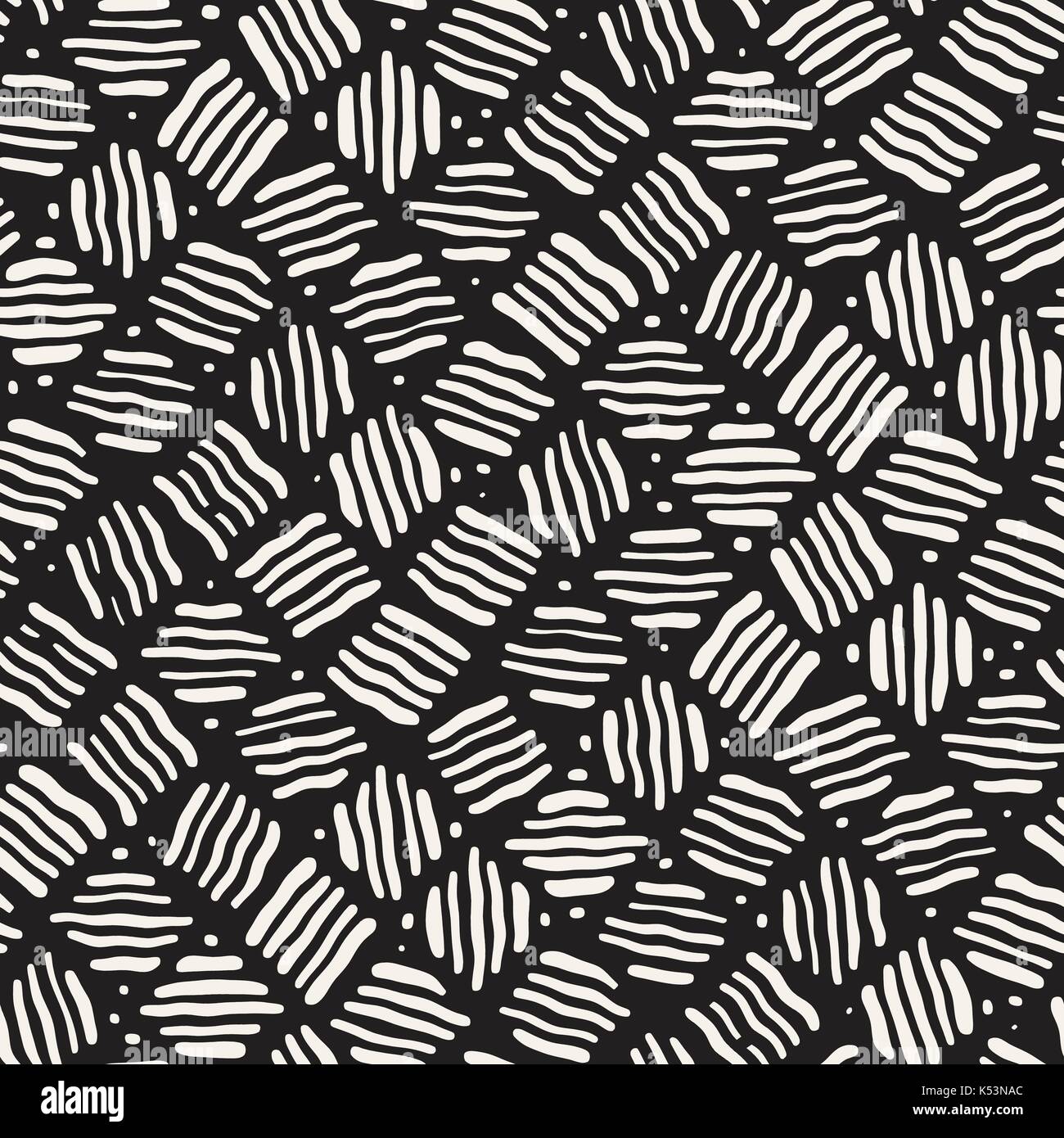 Seamless freehand pattern. Vector abstract rough lines background. Hand ...