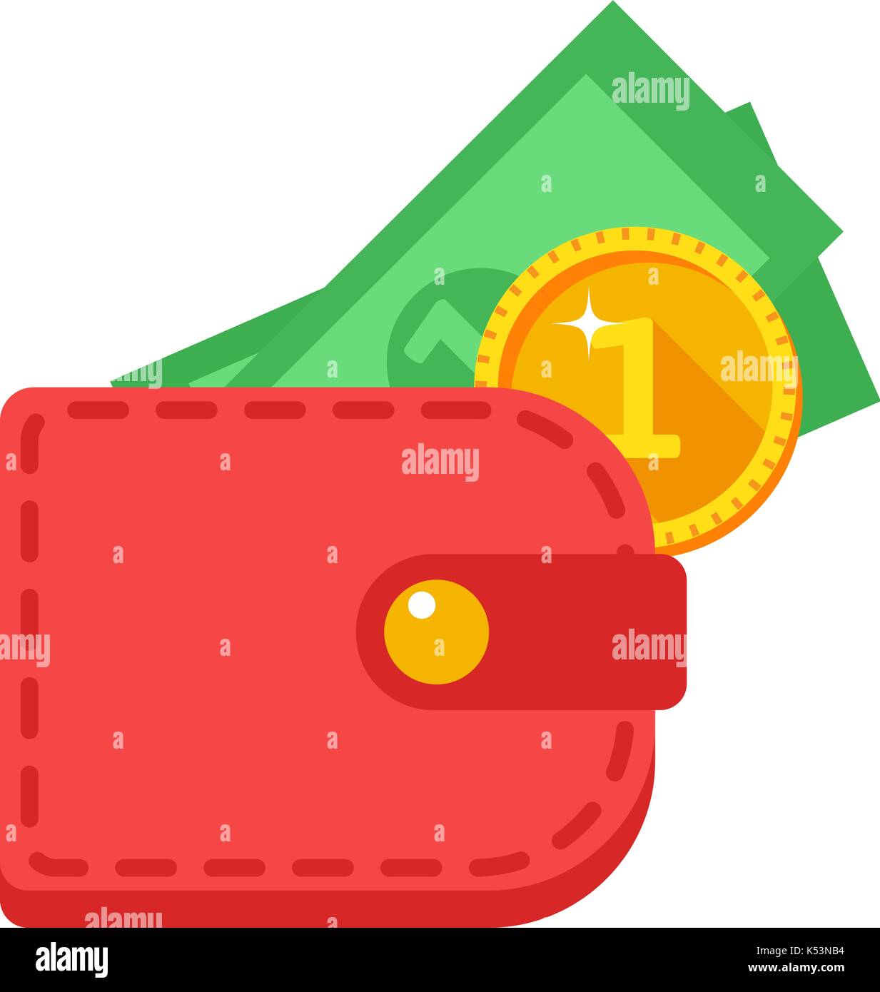 Bag money on table Stock Vector Images - Alamy
