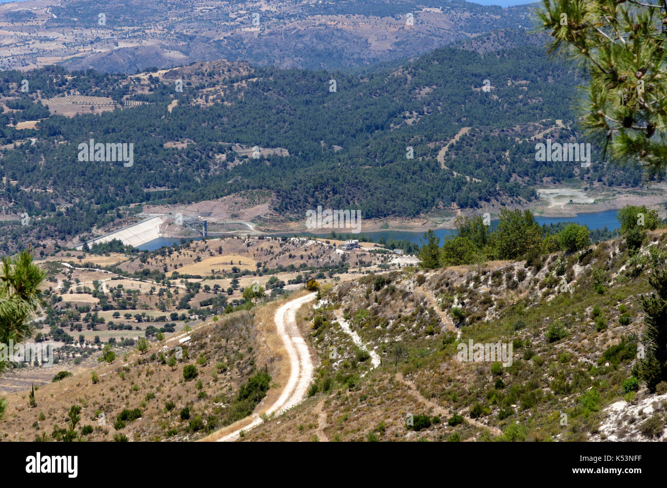 Aerial view dam reservoir cyprus hi-res stock photography and images ...