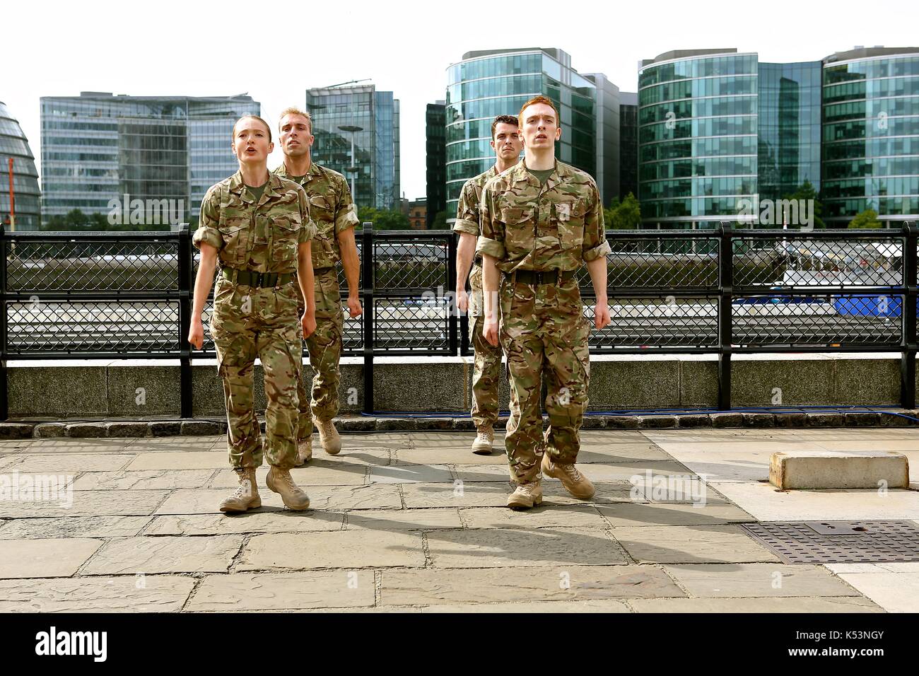 5 Soldiers by Rosie Kay The body is the frontline Stock Photo - Alamy