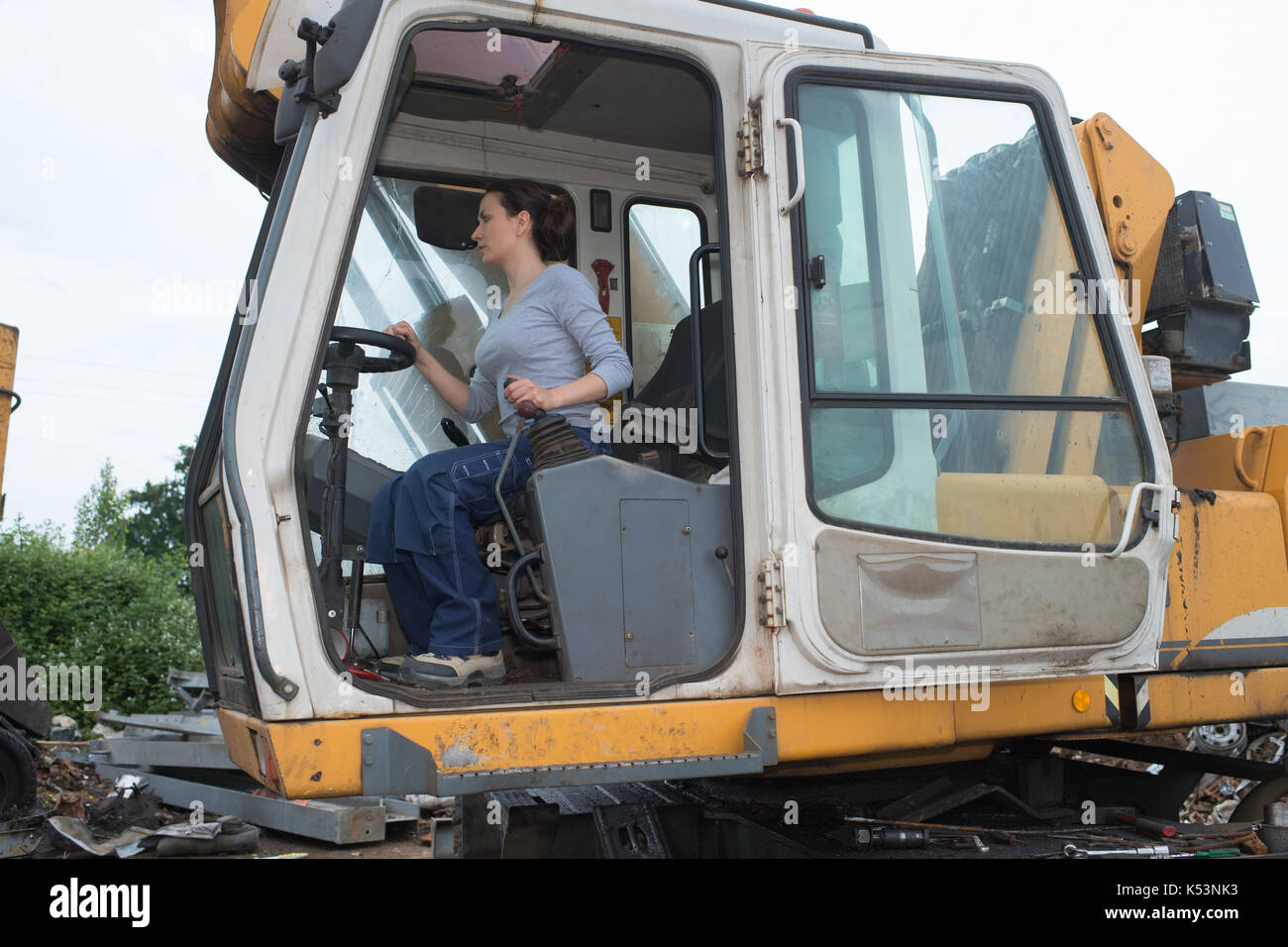 Female tractor driver hi-res stock photography and images - Alamy