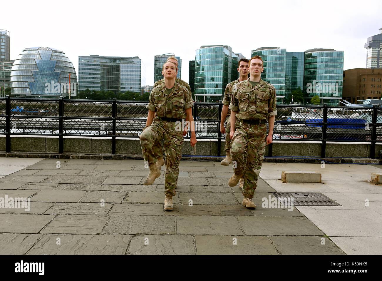 5 Soldiers by Rosie Kay The body is the frontline Stock Photo - Alamy