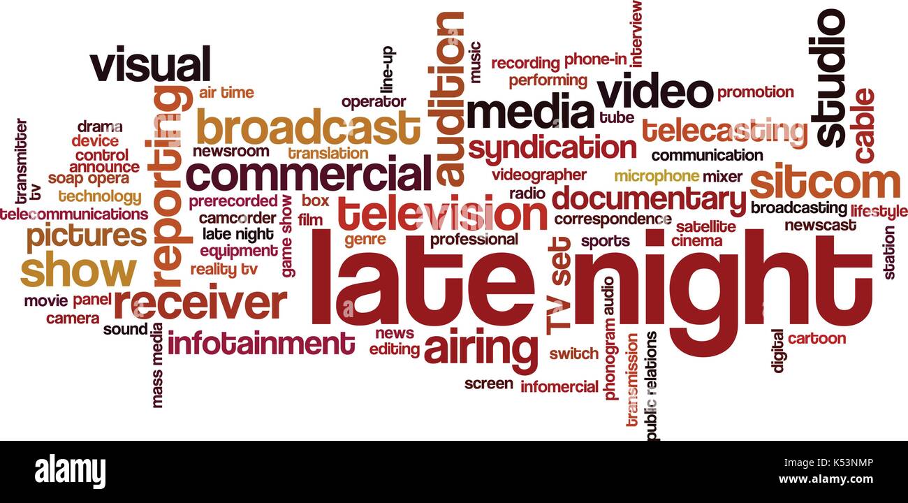 Word cloud related to TV business, with keywords dealing with ...