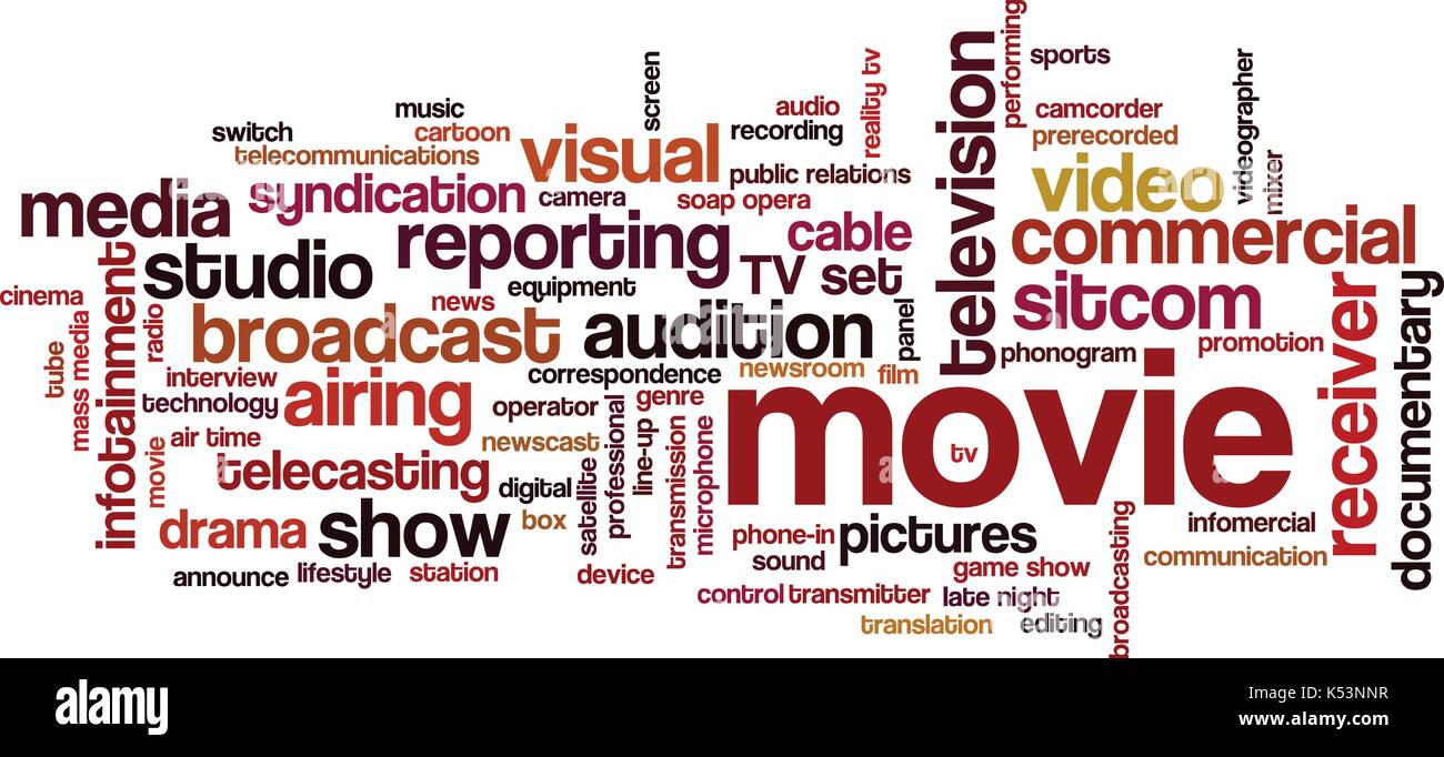 Word cloud related to TV business, with keywords dealing with ...