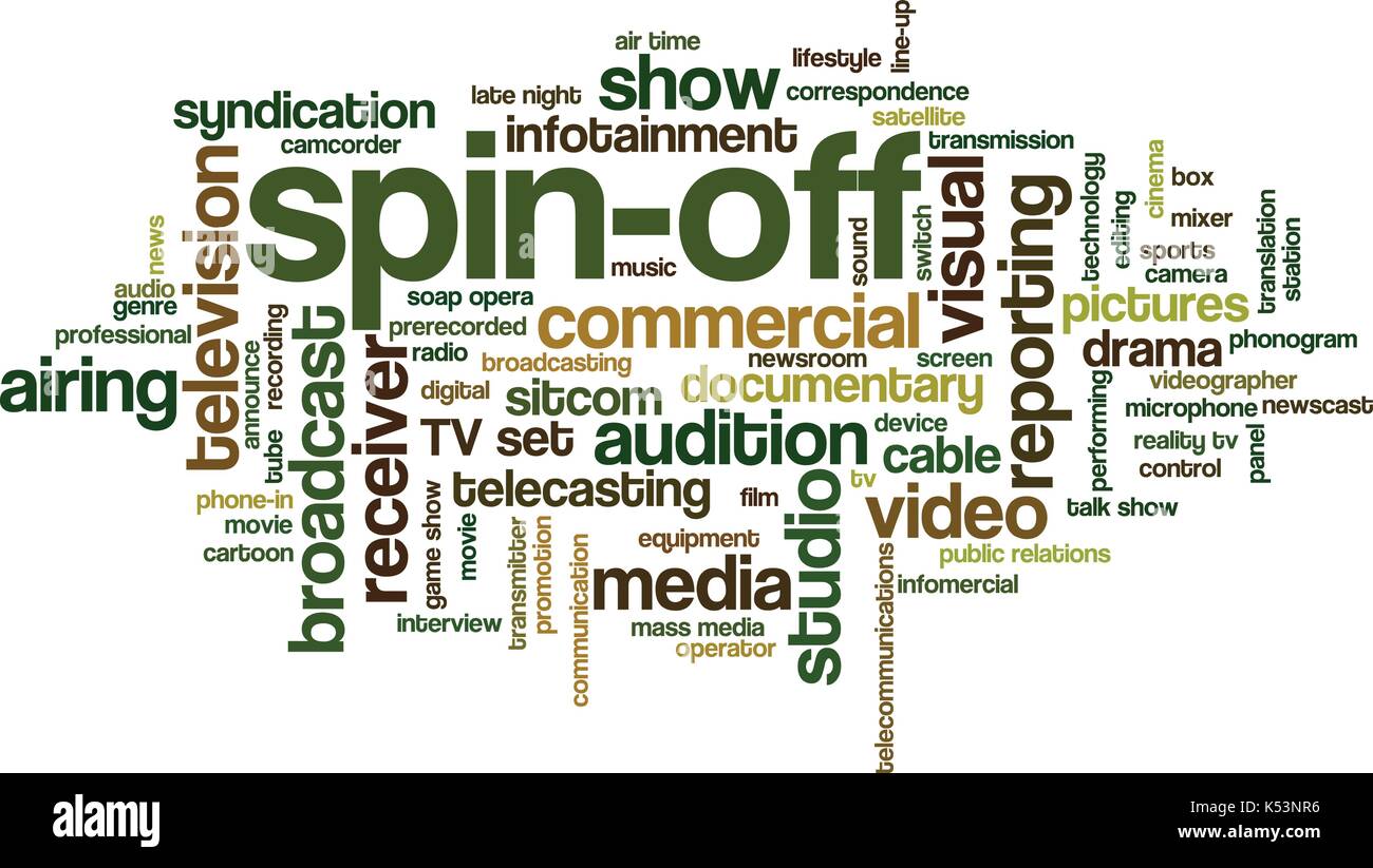Word cloud related to TV business, with keywords dealing with ...