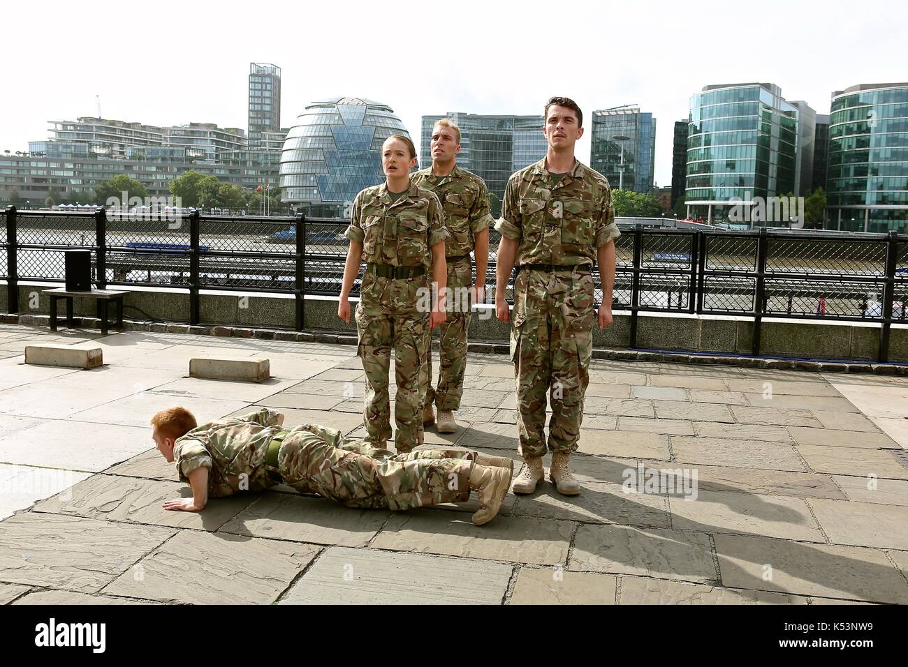 5 Soldiers by Rosie Kay The body is the frontline Stock Photo - Alamy