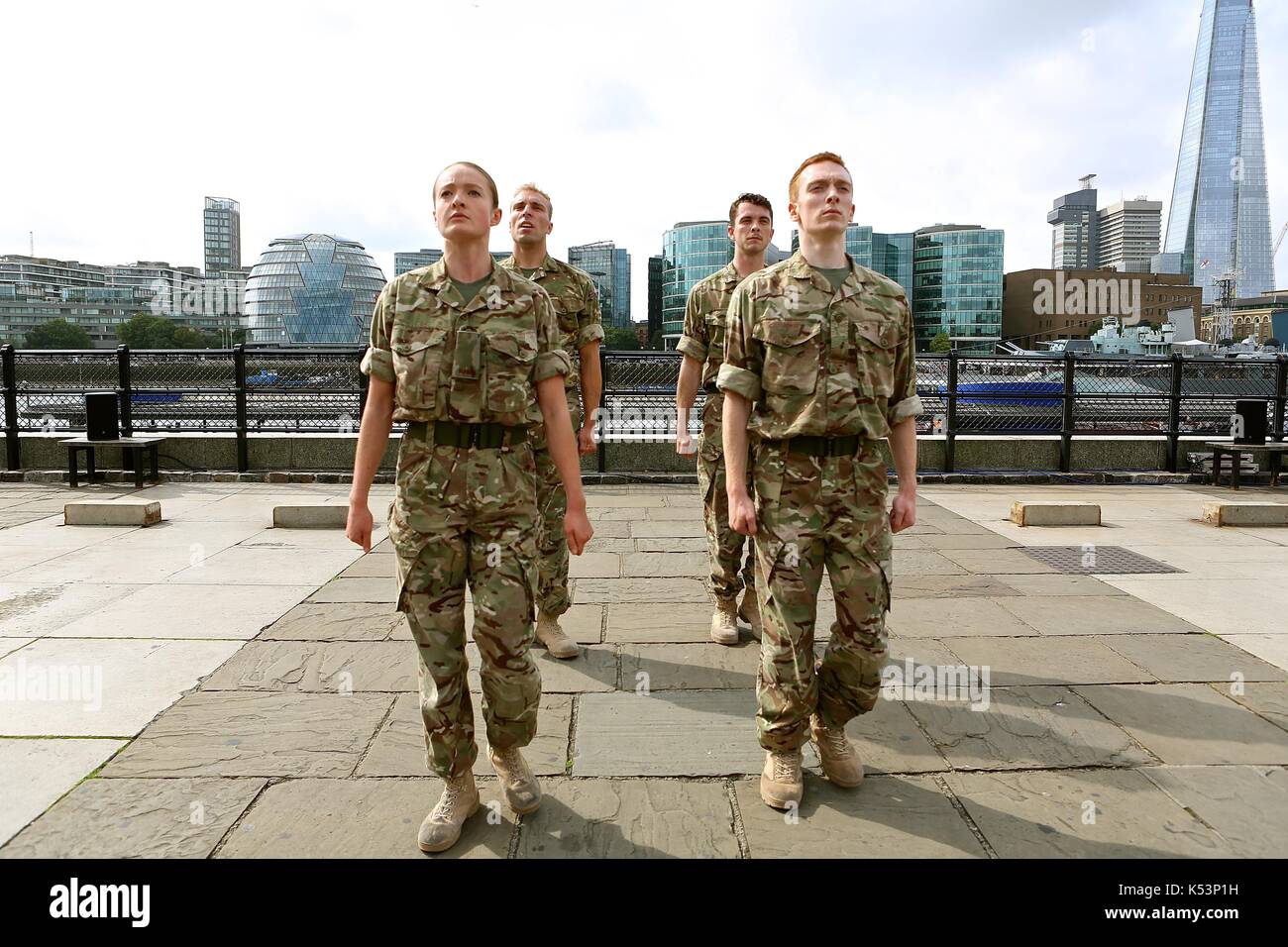 5 Soldiers by Rosie Kay The body is the frontline Stock Photo - Alamy