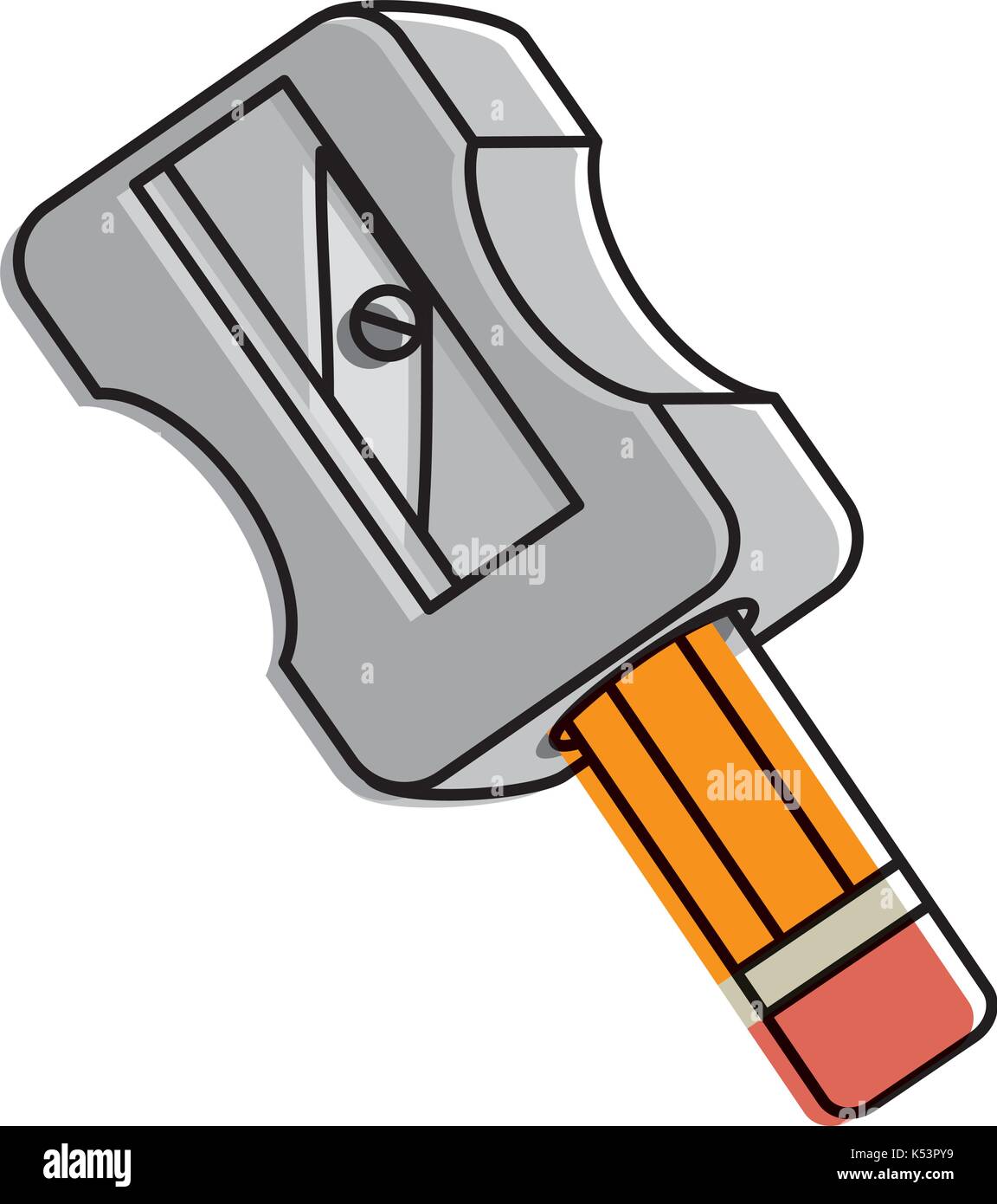 sharpenner school with pencil vector illustration design Stock Vector ...