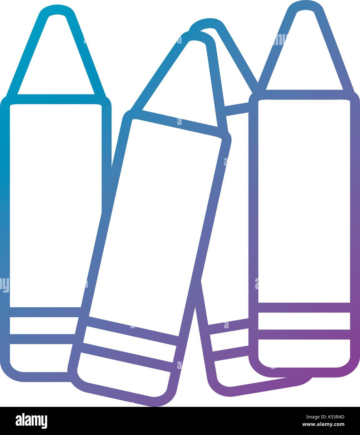 crayons colors collection icon vector illustration design Stock Vector ...