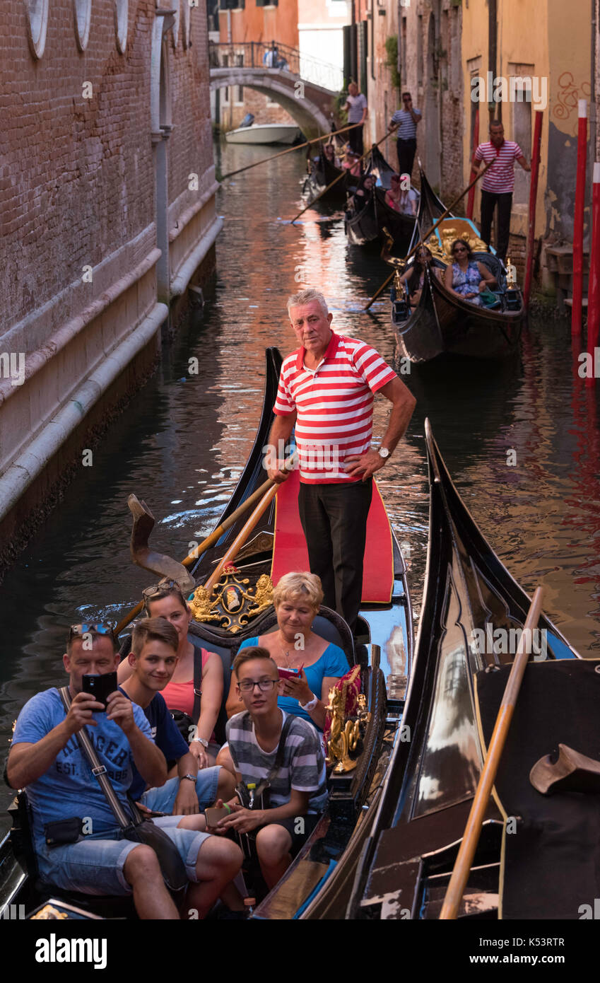 Venice canal italy boat boats canals tourists hi-res stock photography ...
