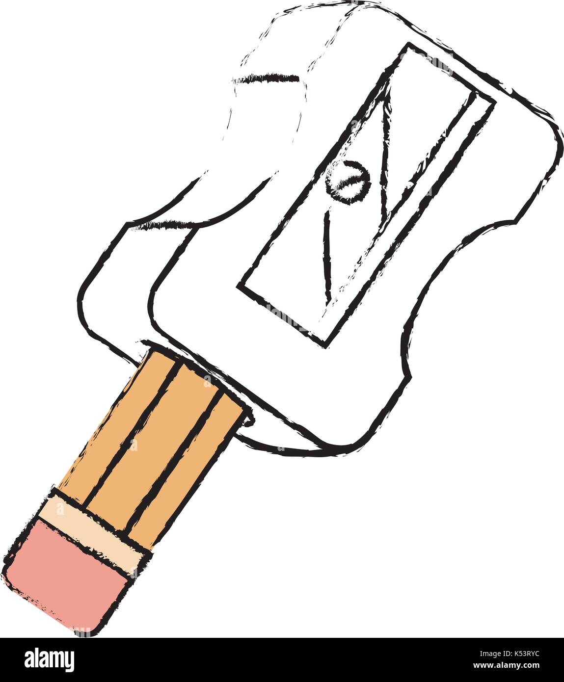 sharpenner school with pencil vector illustration design Stock Vector ...