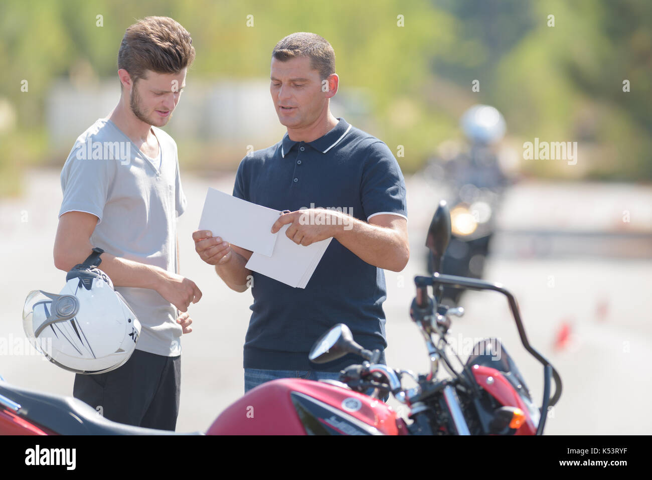 Learning to ride motorbike hi-res stock photography and images - Alamy
