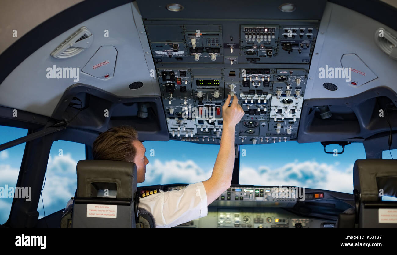 The rear cockpit with control wheel hi-res stock photography and images ...