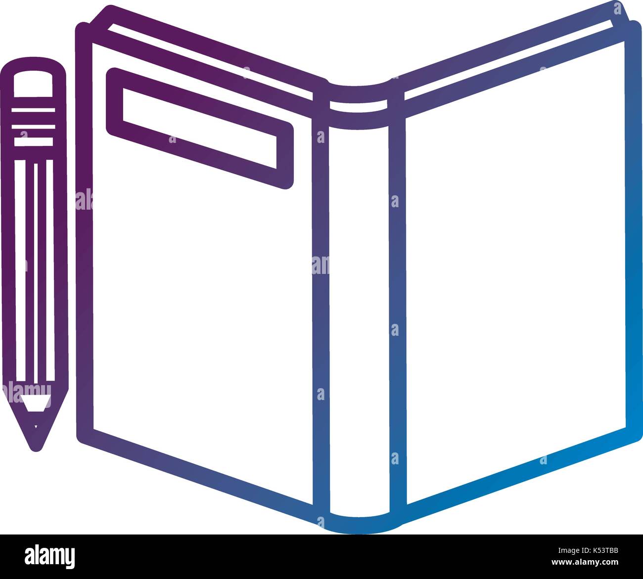 text book school with pencil vector illustration design Stock Vector ...