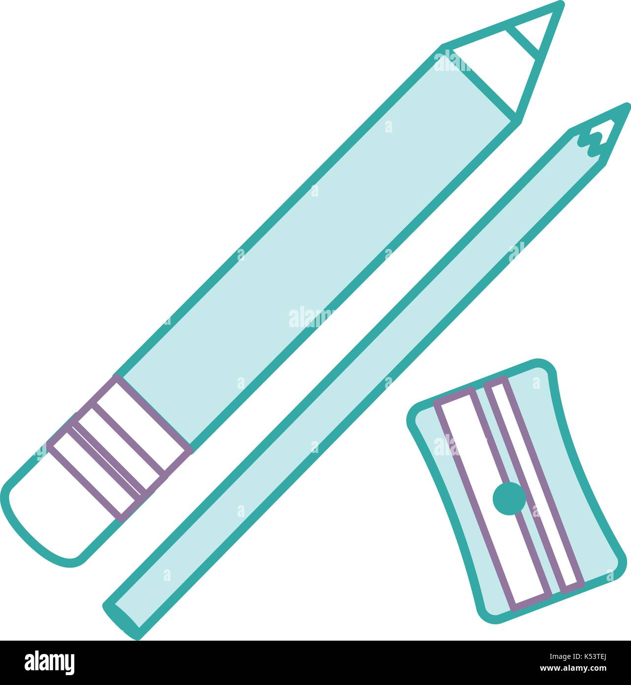 sharpenner school with pencil vector illustration design Stock Vector ...