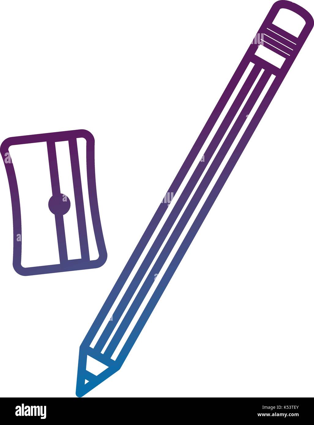 sharpenner school with pencil vector illustration design Stock Vector ...