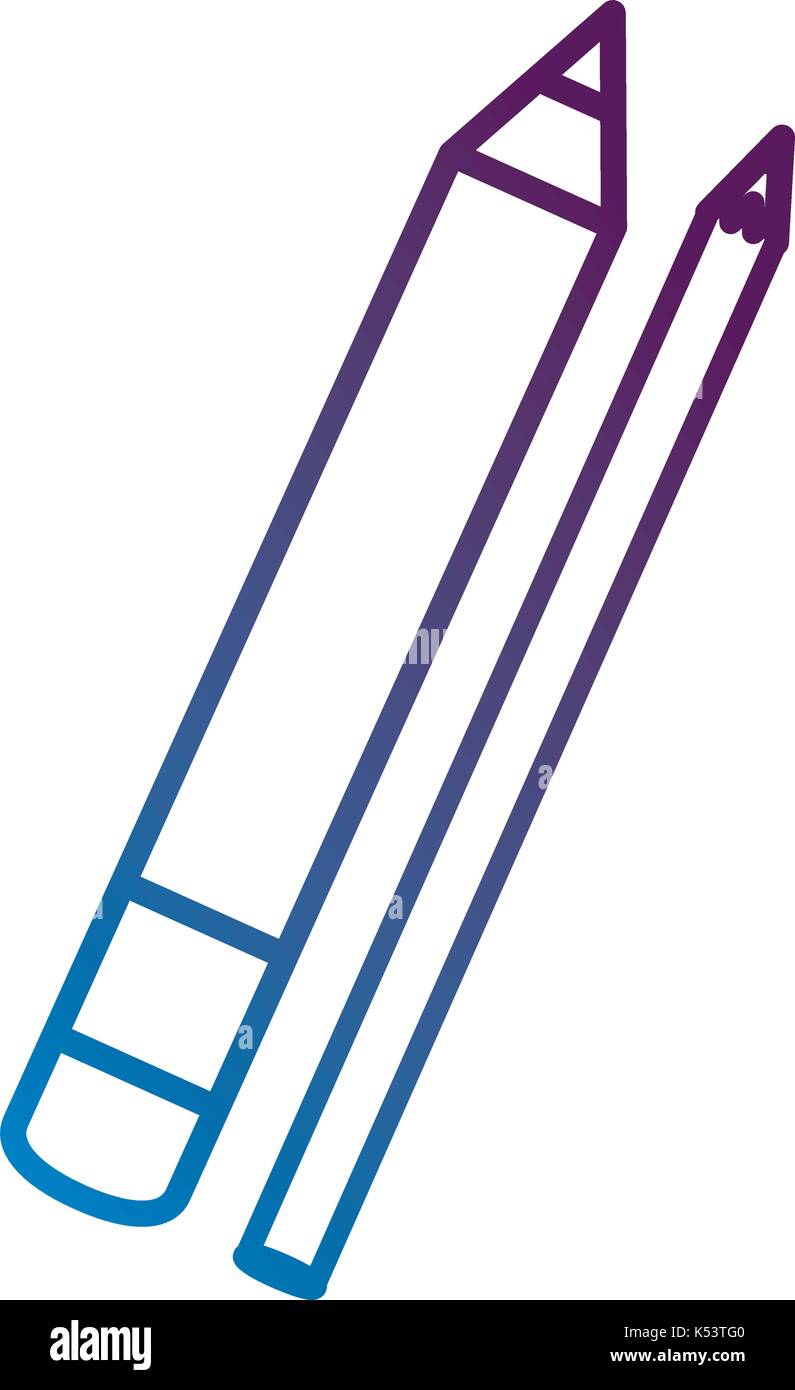 pencil school with colors vector illustration design Stock Vector Image ...