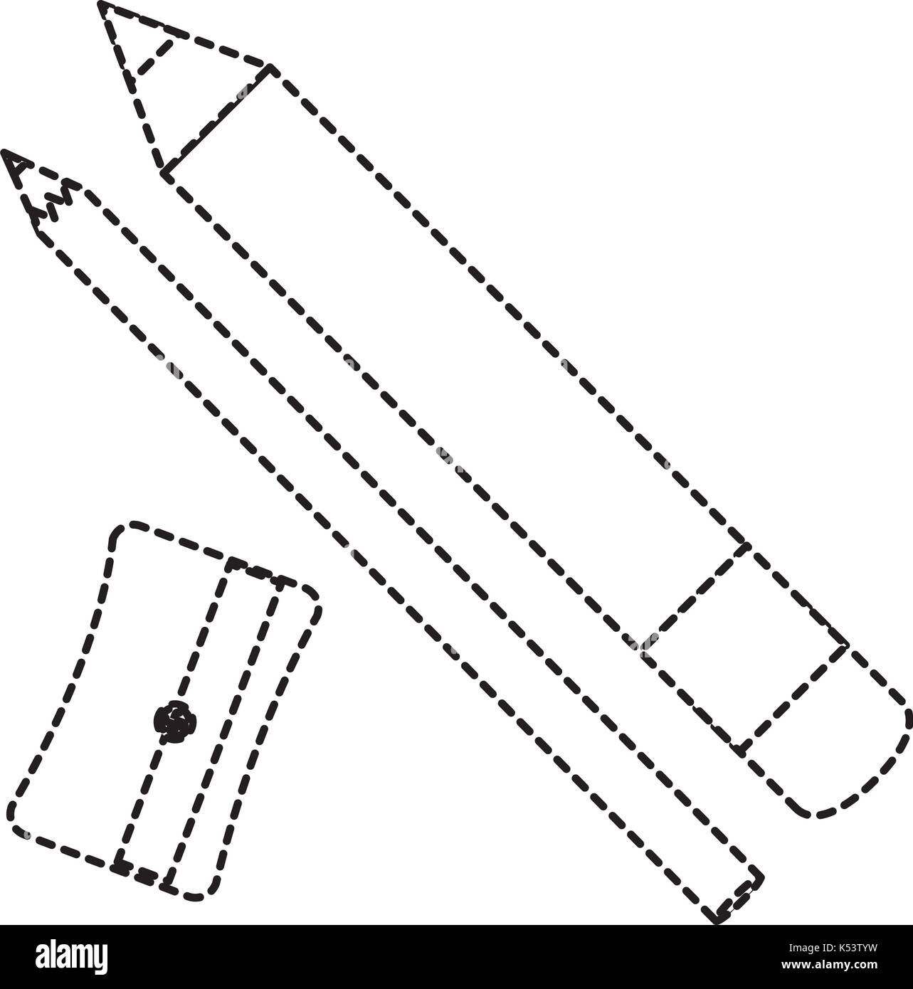 sharpenner school with pencil vector illustration design Stock Vector ...