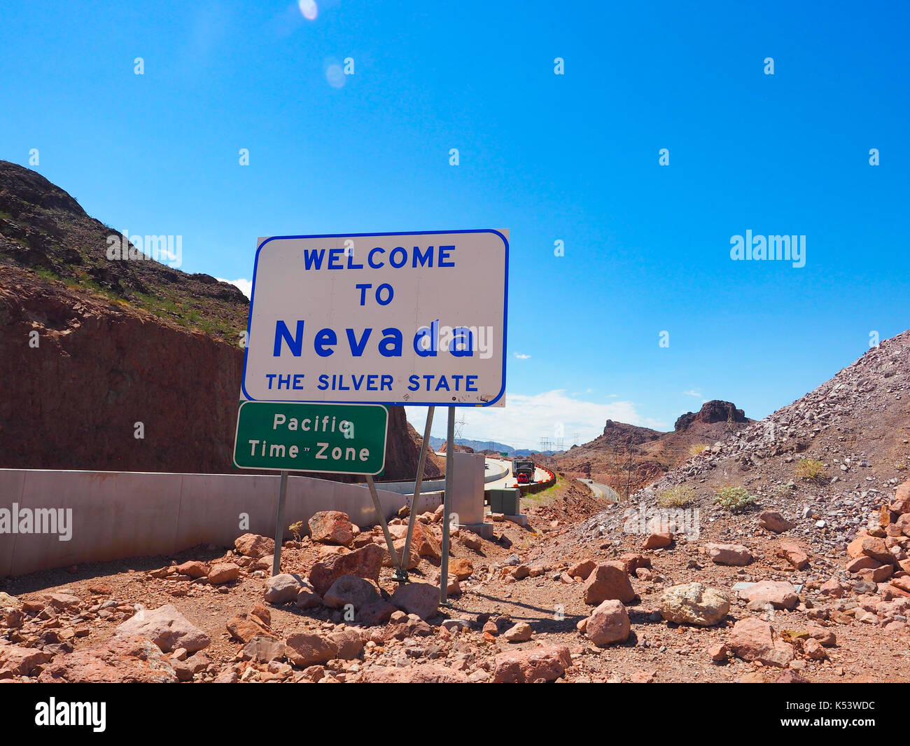 Welcome to Nevada, USA Stock Photo - Alamy