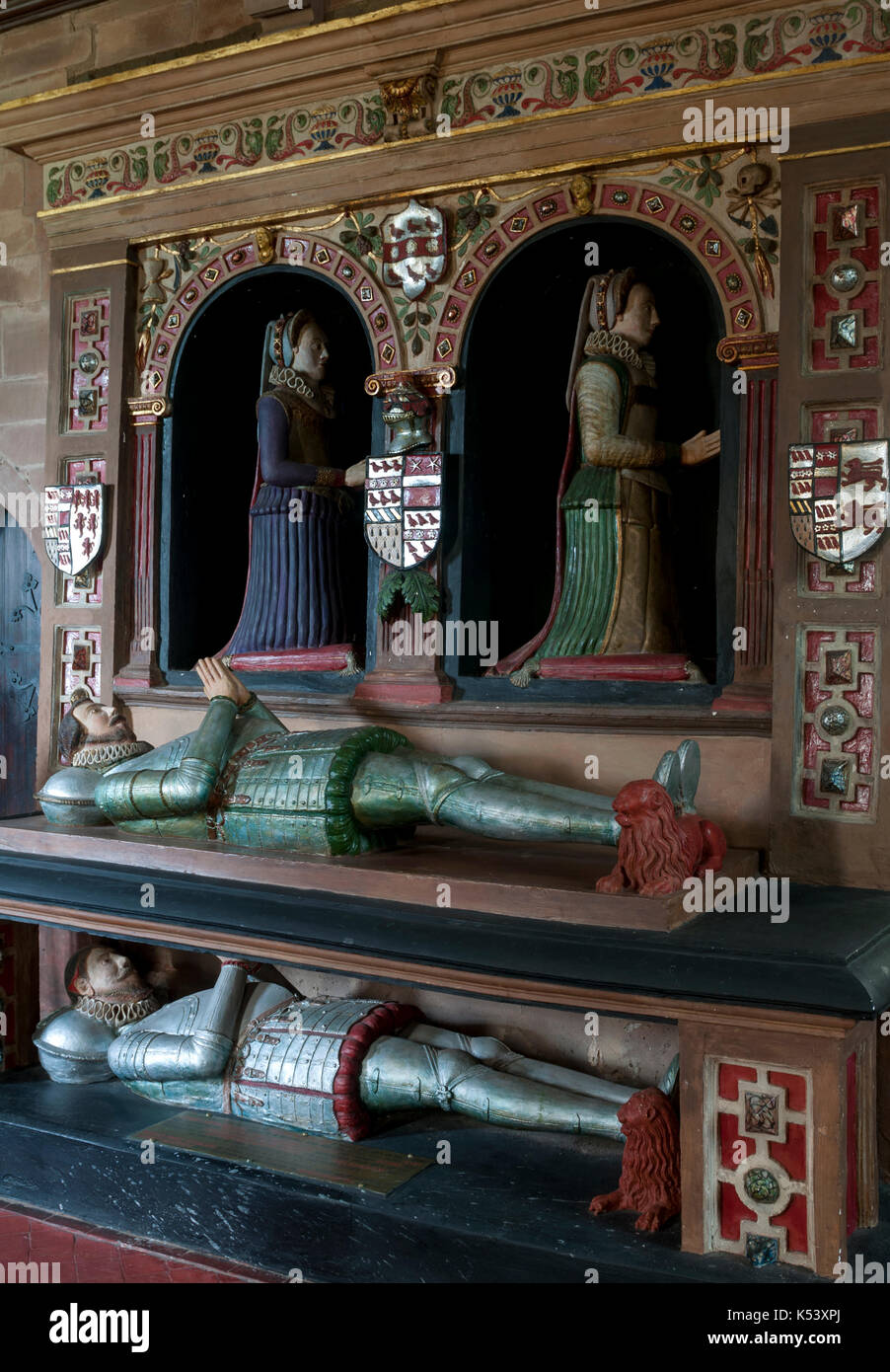The Washbourne family monument, St. Laurence`s Church, Wichenford ...