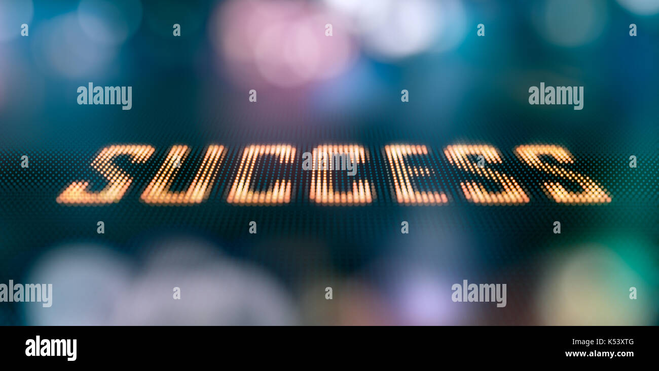 LED Display - Success, business concept Stock Photo - Alamy