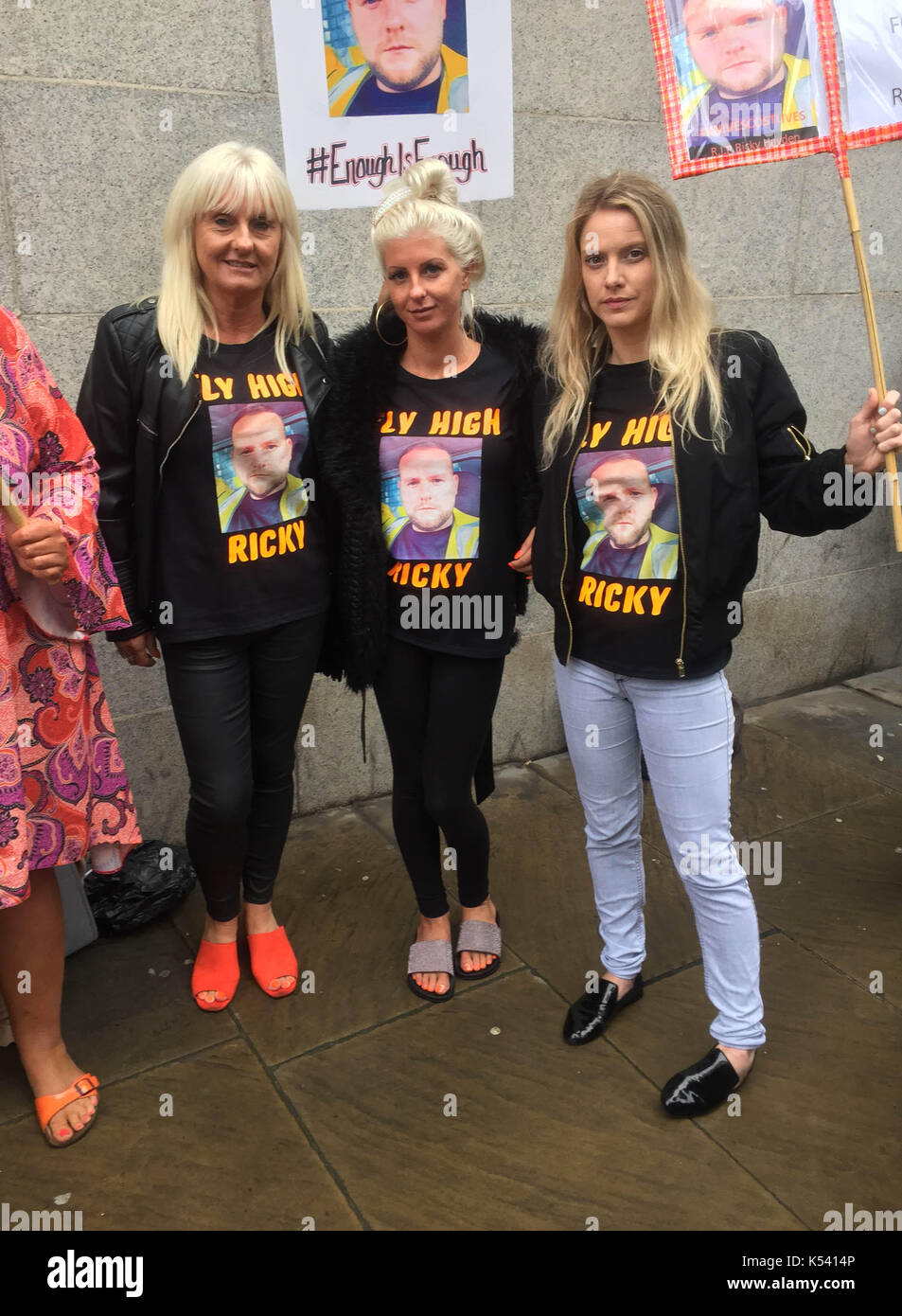 (left to right) mother Suzanne Hedges, sister April Hayden and friend ...