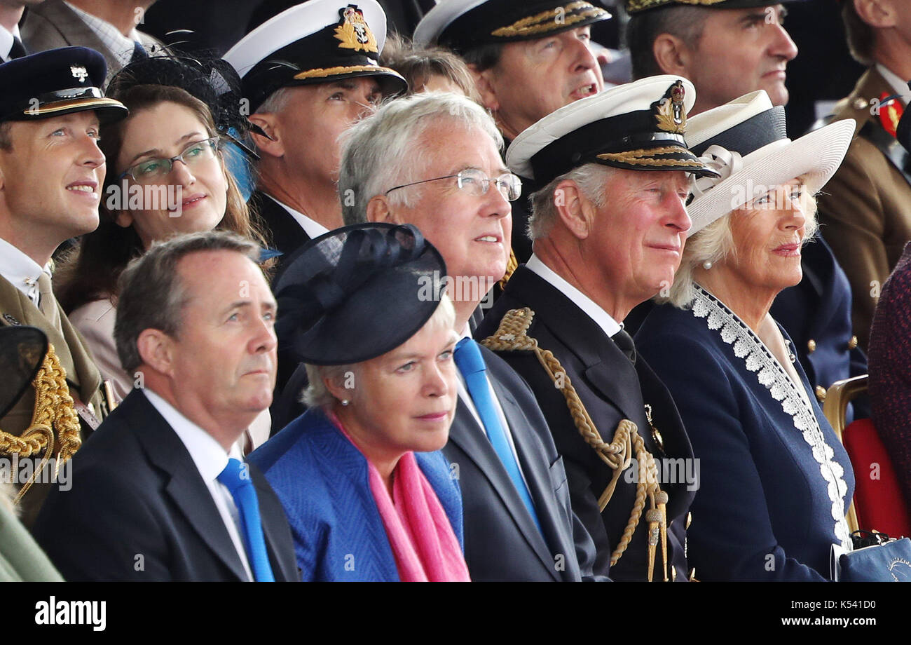 Lady wendy and defence secretary sir michael fallon hi-res stock ...