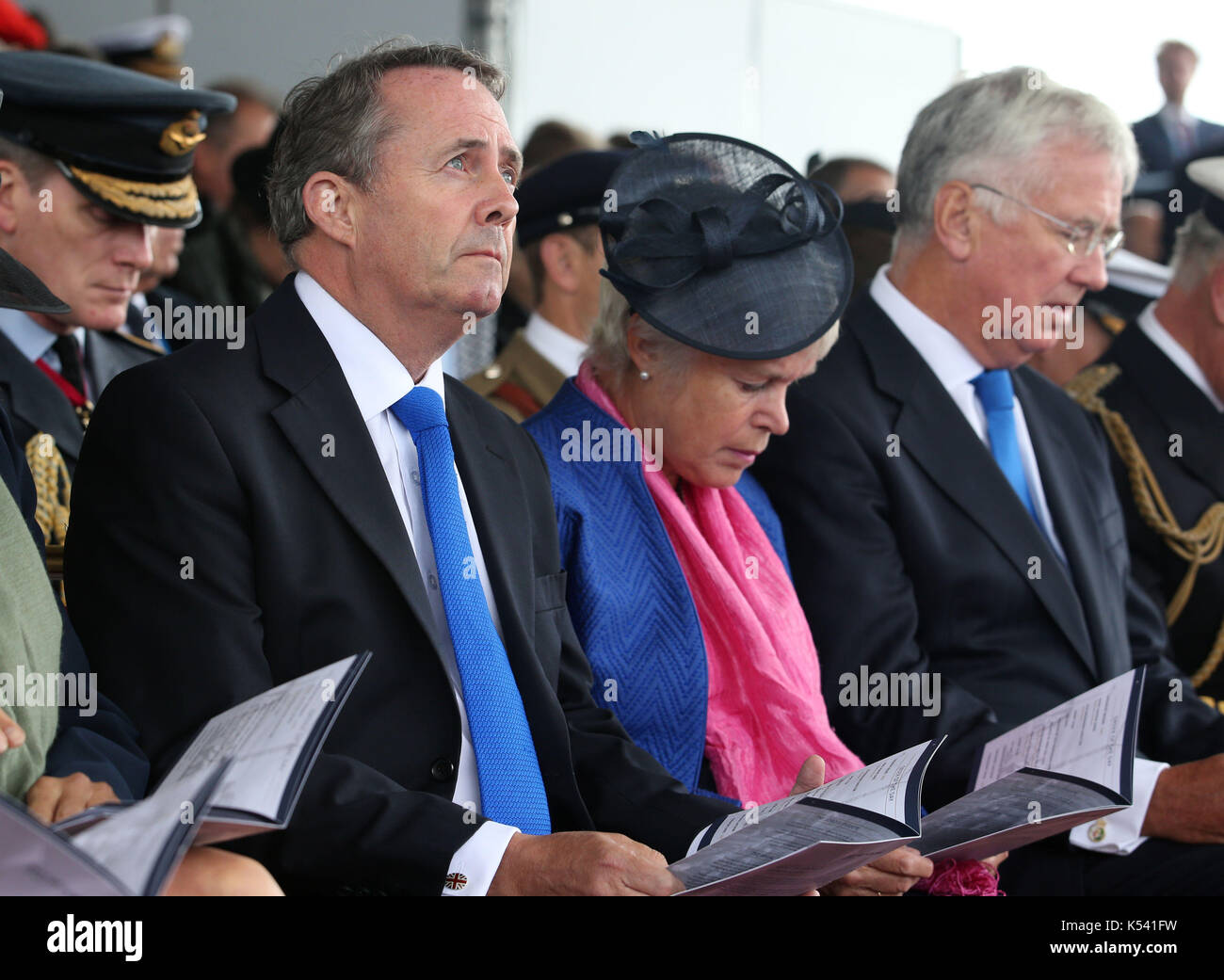 (Left-right) International Trade Secretary Liam Fox, Lady Wendy and ...