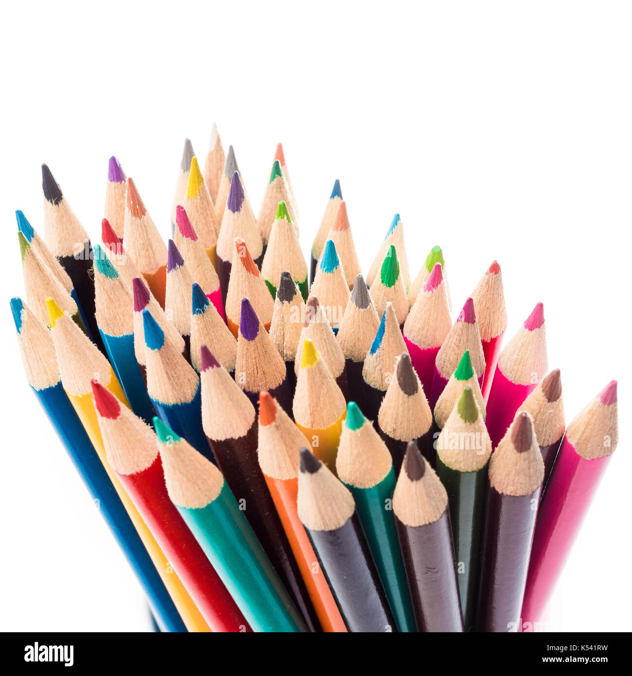 Abstract art background. many colored pencils Stock Photo - Alamy