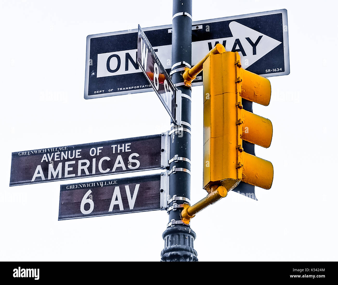 New York Signpost Stock Photo - Alamy