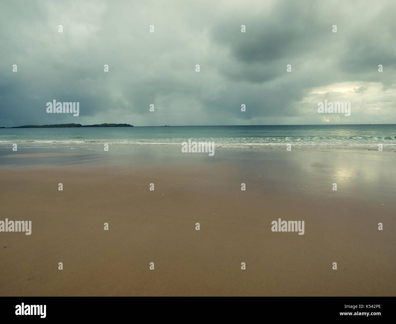 morning on white sandy beach,Northern Ireland Stock Photo - Alamy