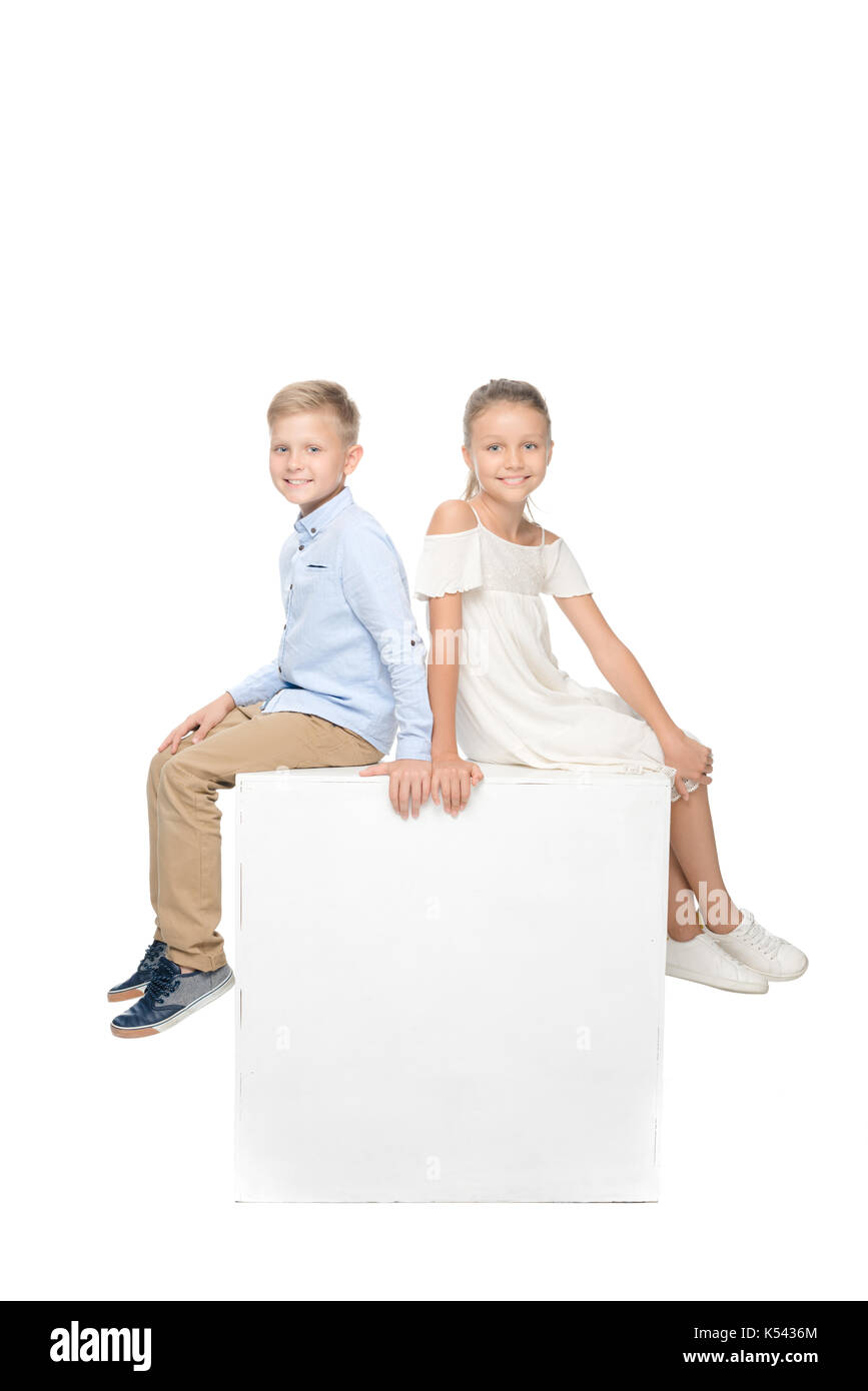 Cute siblings Cut Out Stock Images & Pictures - Alamy