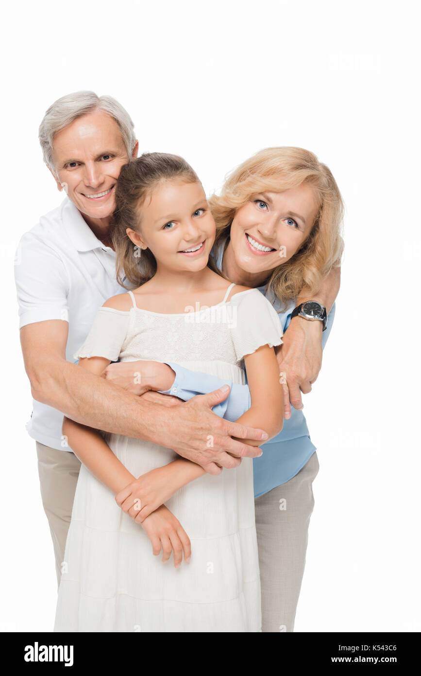 Senior grandparents child kid granddaughter hi-res stock photography ...