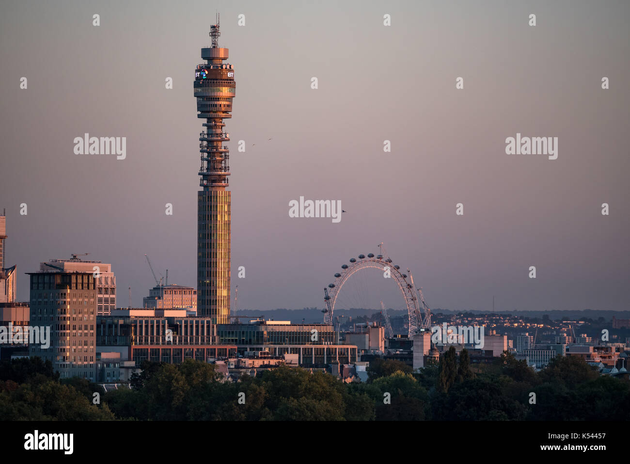 View over London from Primrose Hill Stock Photo - Alamy