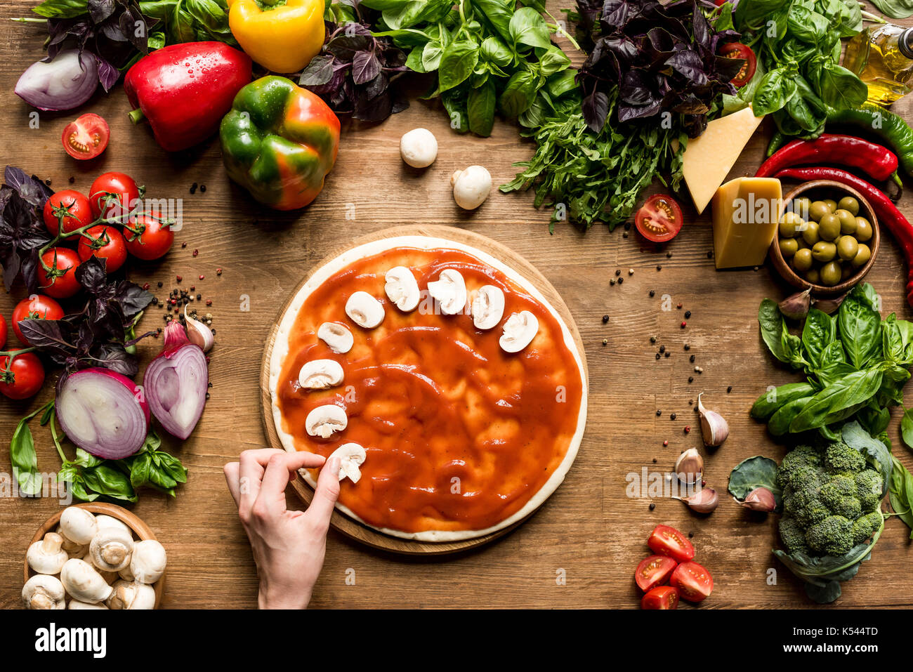 Top view person making homemade hi-res stock photography and images - Alamy