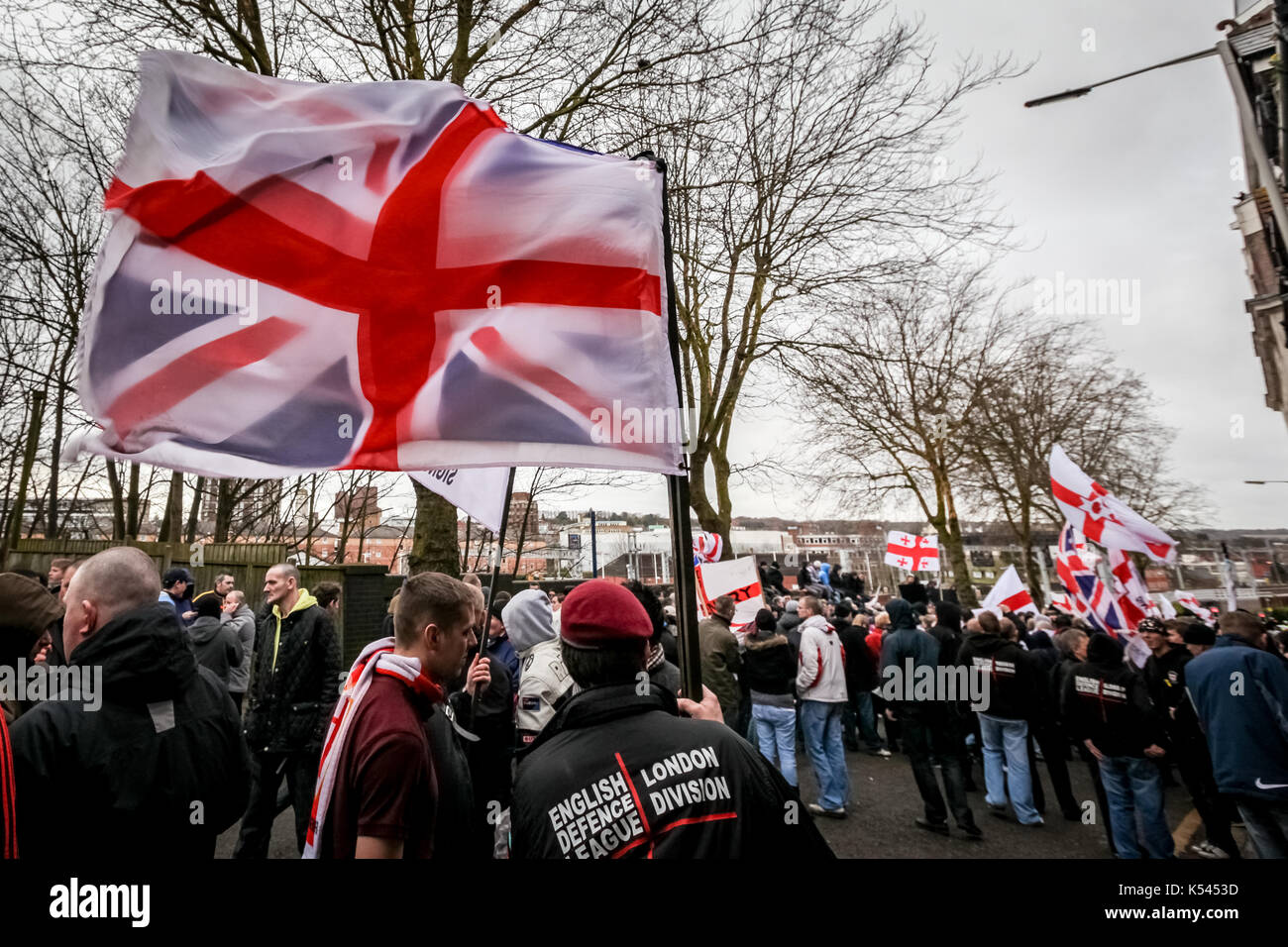 English defence league flag hi-res stock photography and images - Alamy